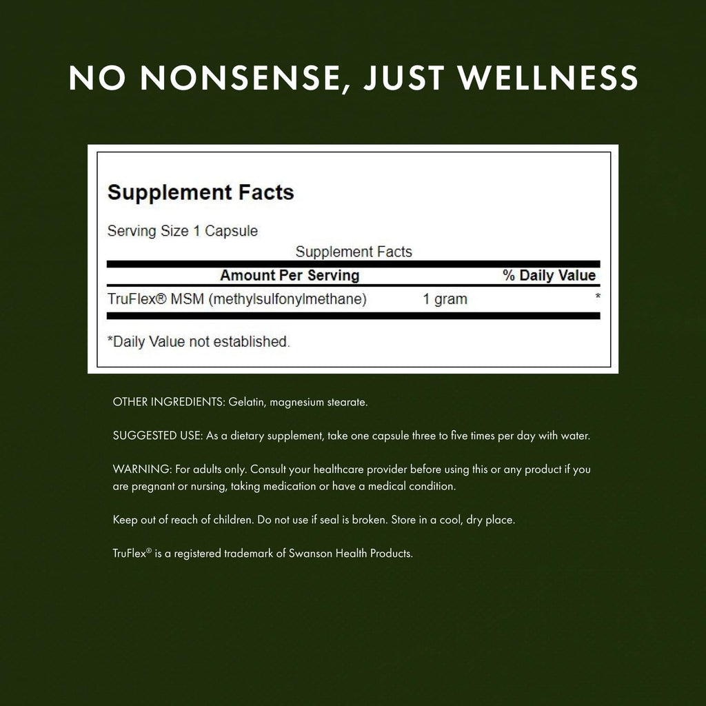 1000 mg MSM for joint support