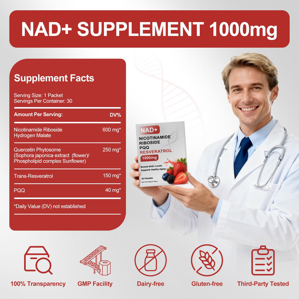 1000 mg NAD+ antioxidant support