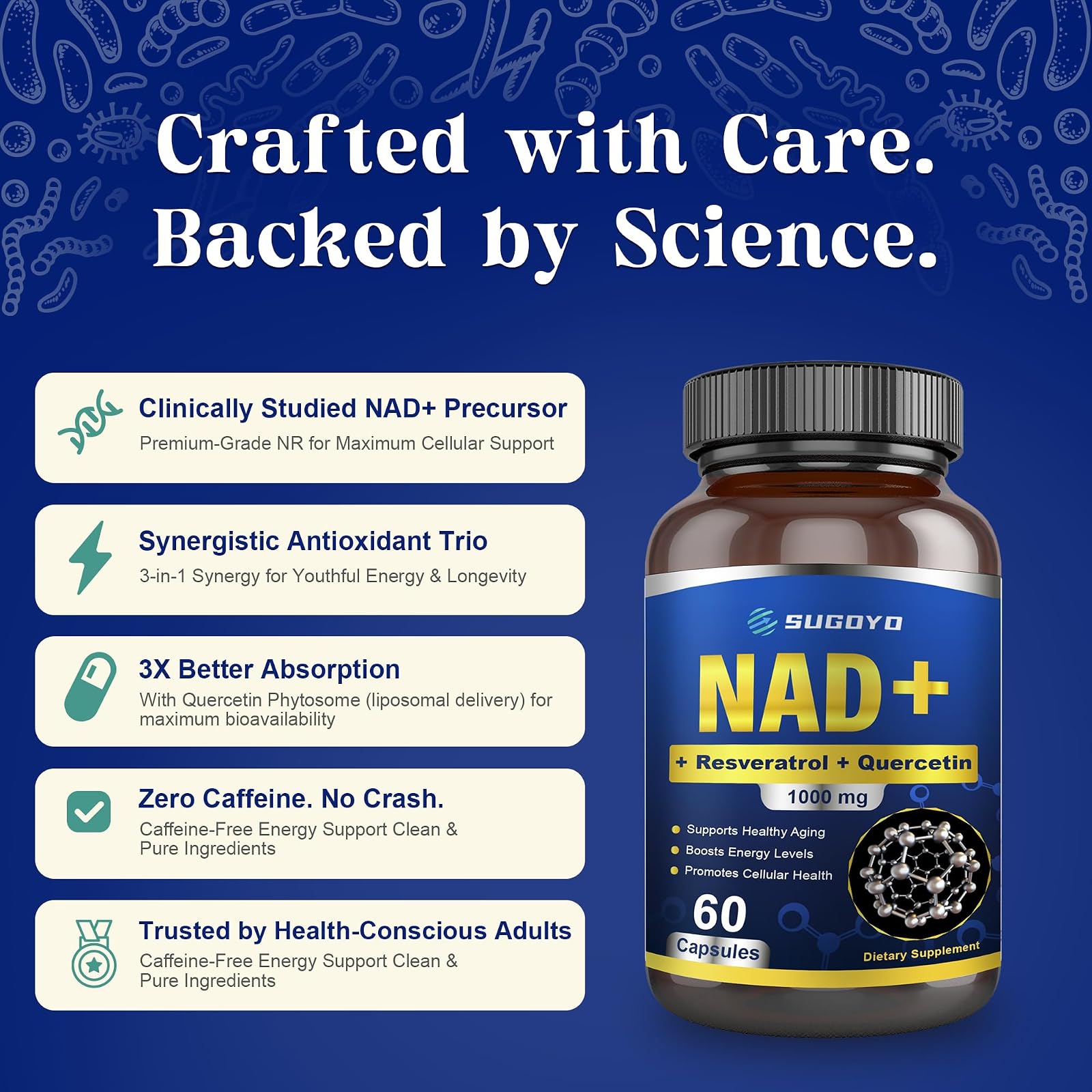 1000 mg NAD+ for cellular health