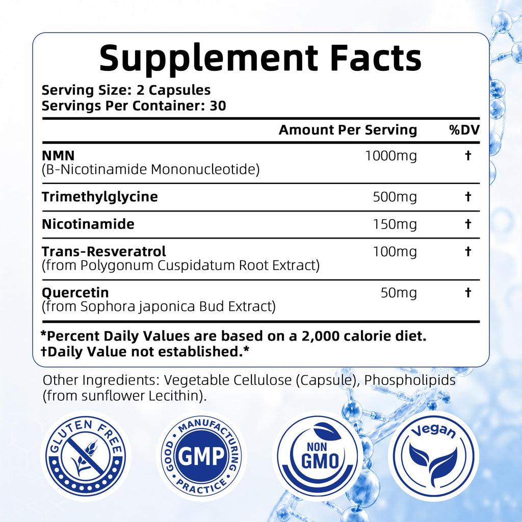 1000 mg nicotinamide mononucleotide capsules