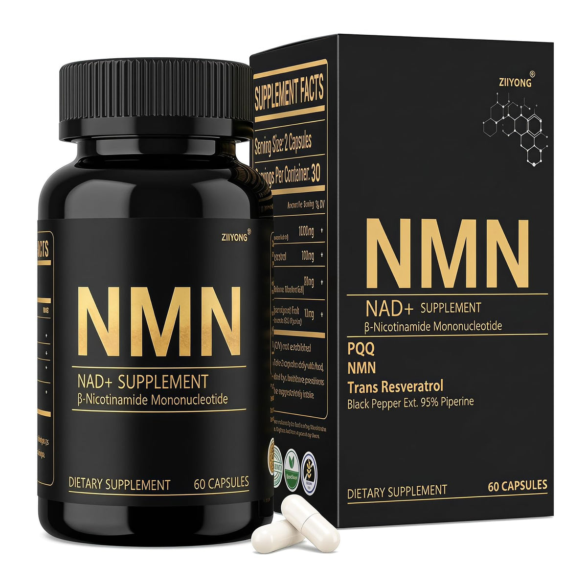 1000 mg NMN with resveratrol benefits