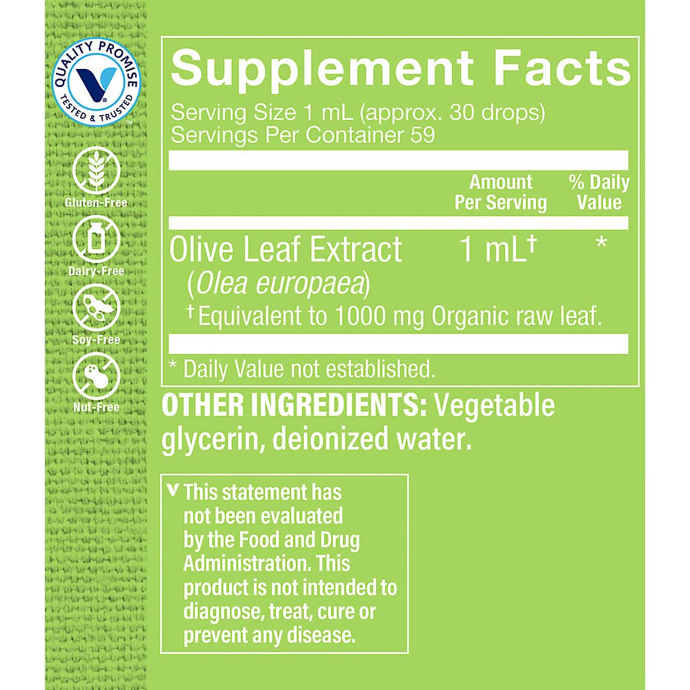 1000 mg olive leaf supplement