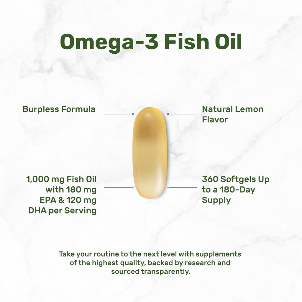 1000 mg Omega-3 fish oil capsules