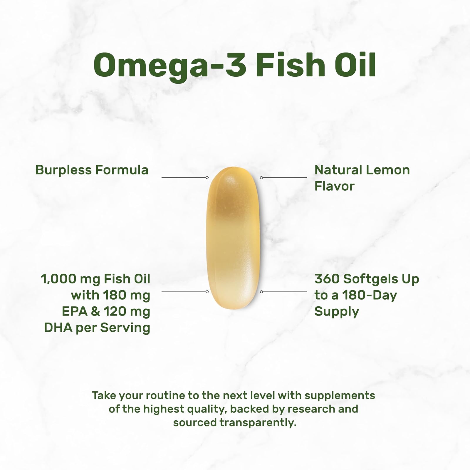 1000 mg Omega-3 fish oil capsules