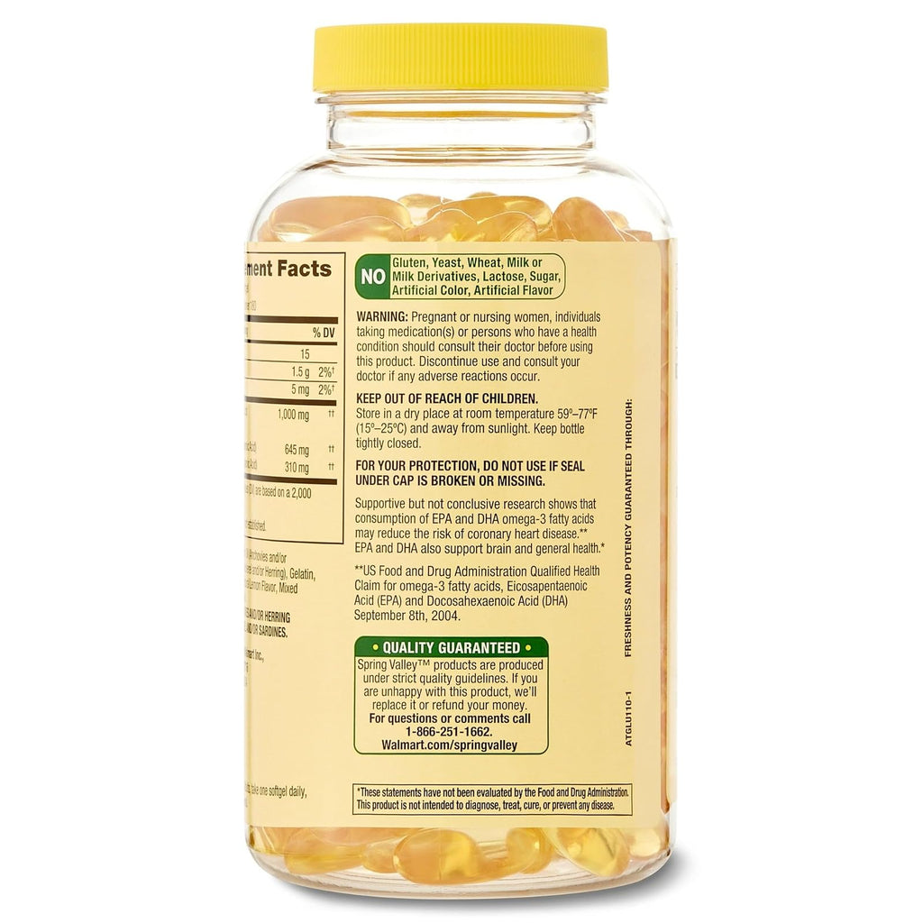 1000 mg Omega-3 fish oil