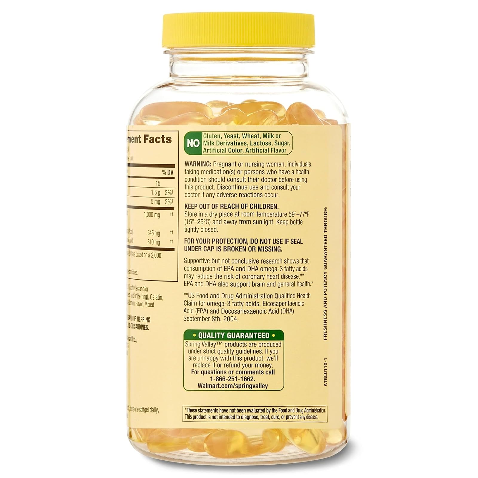 1000 mg Omega-3 fish oil
