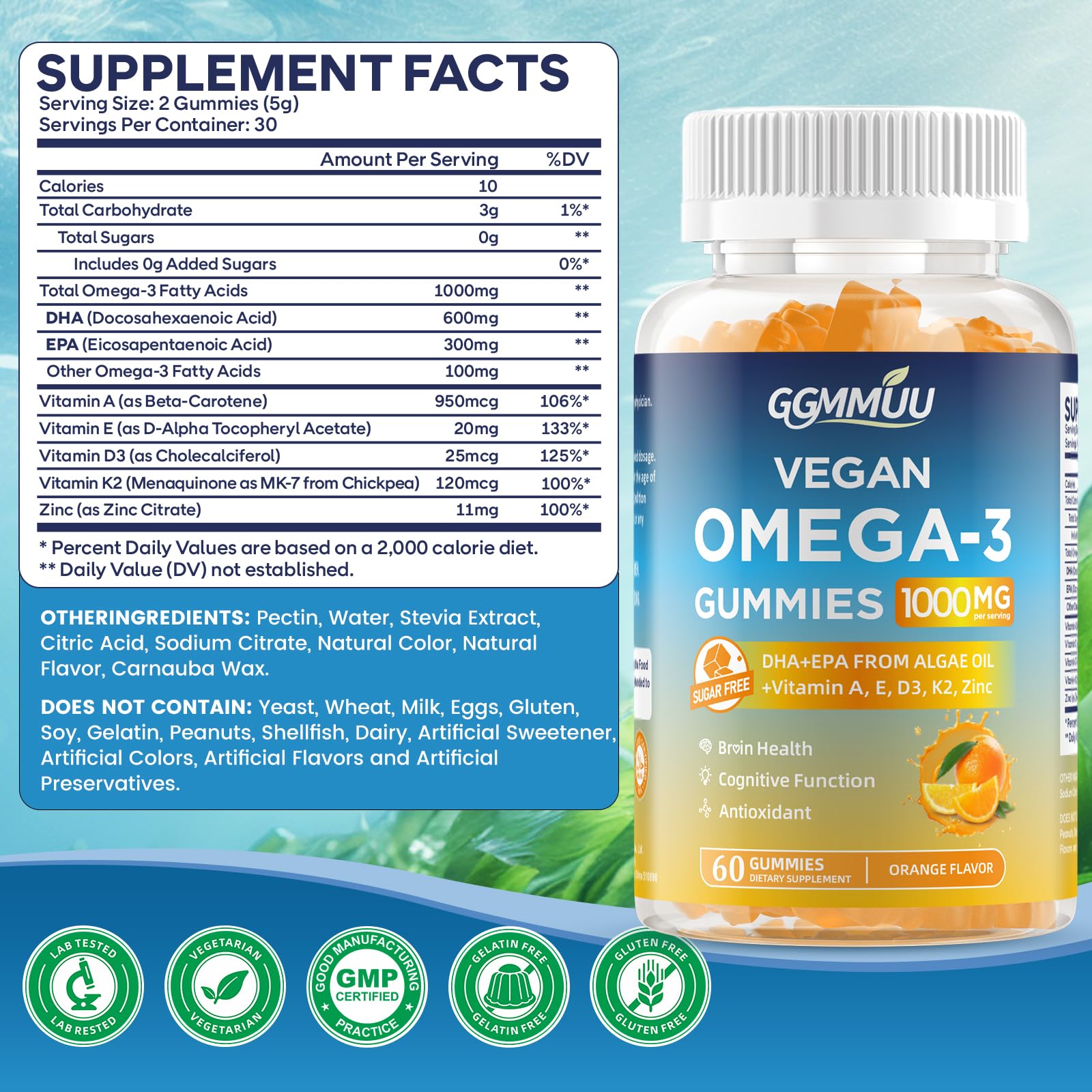 1000 mg Omega 3 gummies for daily wellness