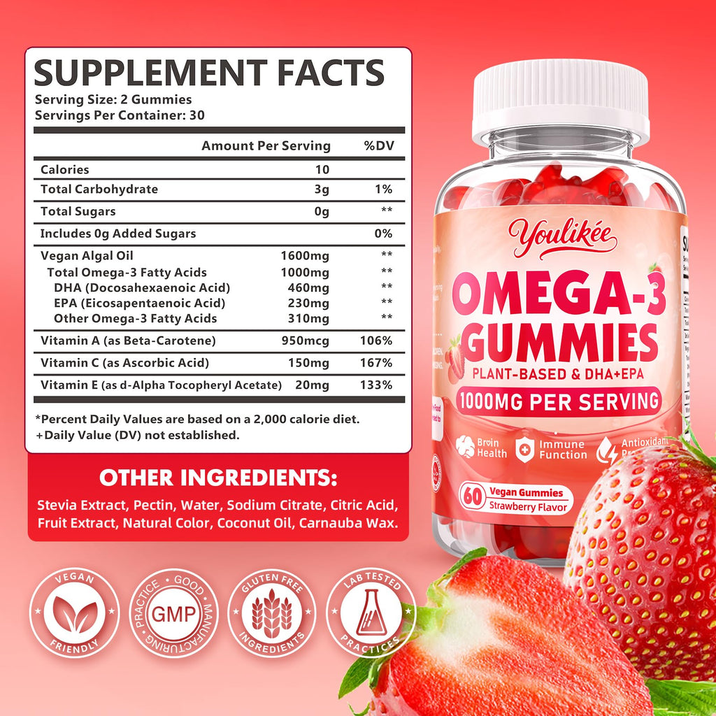1000 mg Omega-3 gummy vitamins