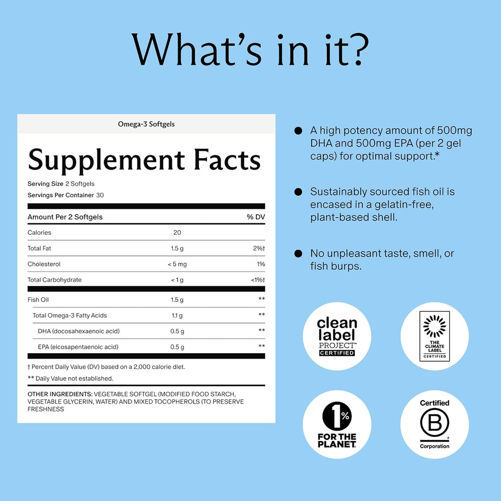 1000 mg Omega-3 support for moms