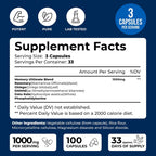 1000 mg Phosphatidylserine capsules for focus