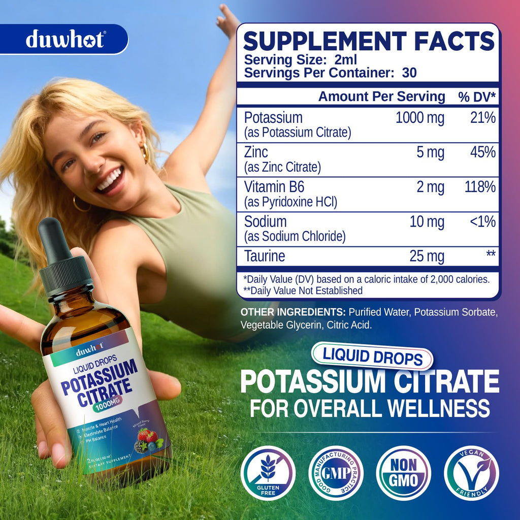1000 mg potassium citrate for hydration