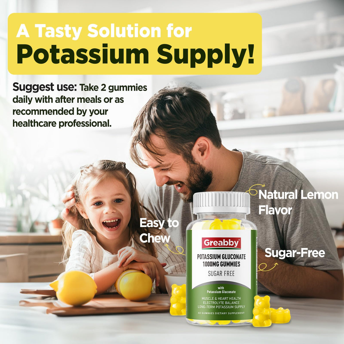 1000 mg potassium supplement for health