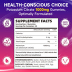1000 mg potassium supplement gummies