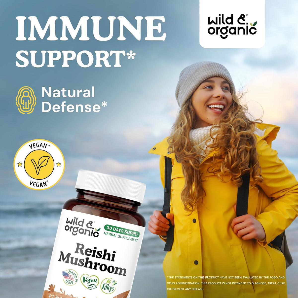 1000 mg Reishi for stress relief
