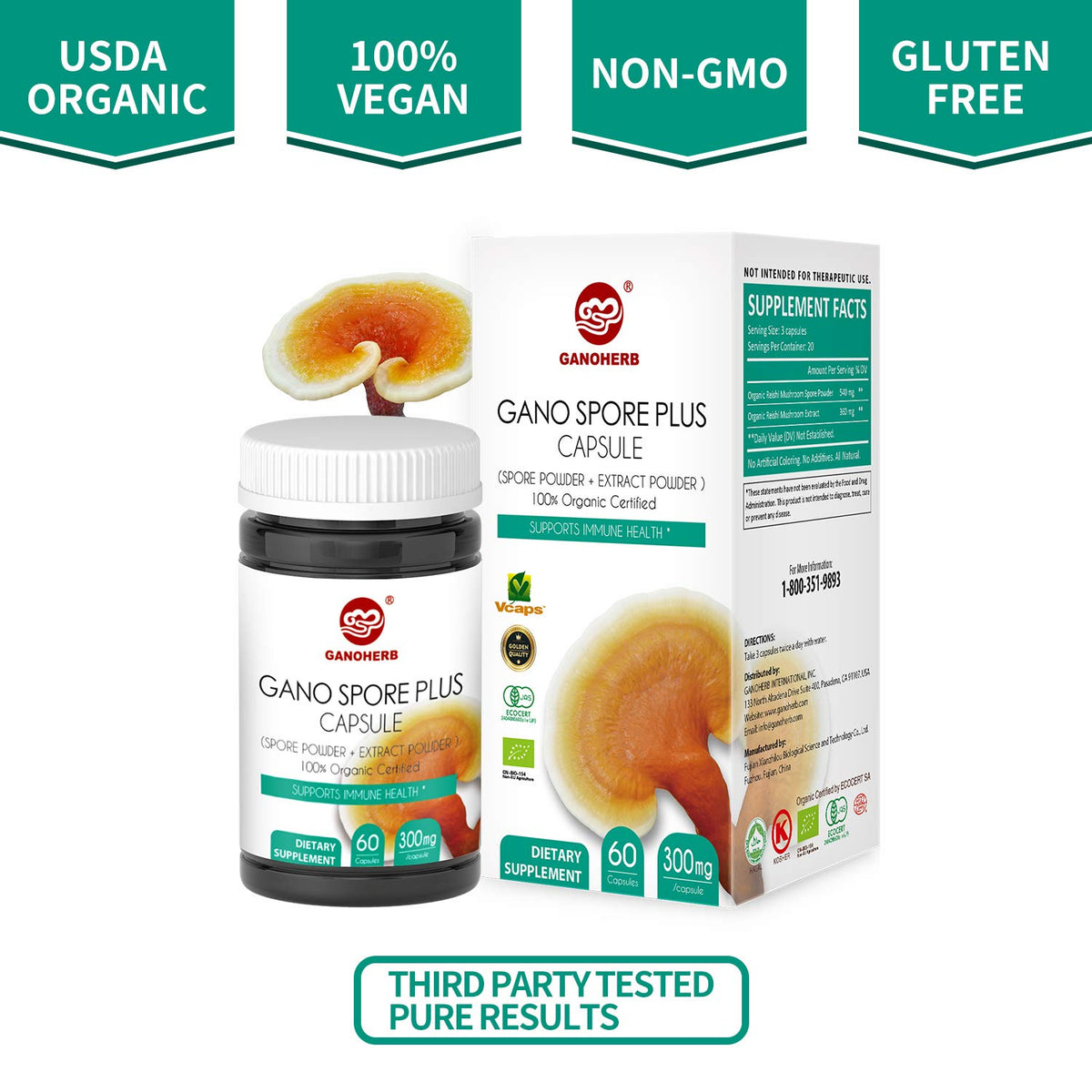 1000 mg reishi spore supplement