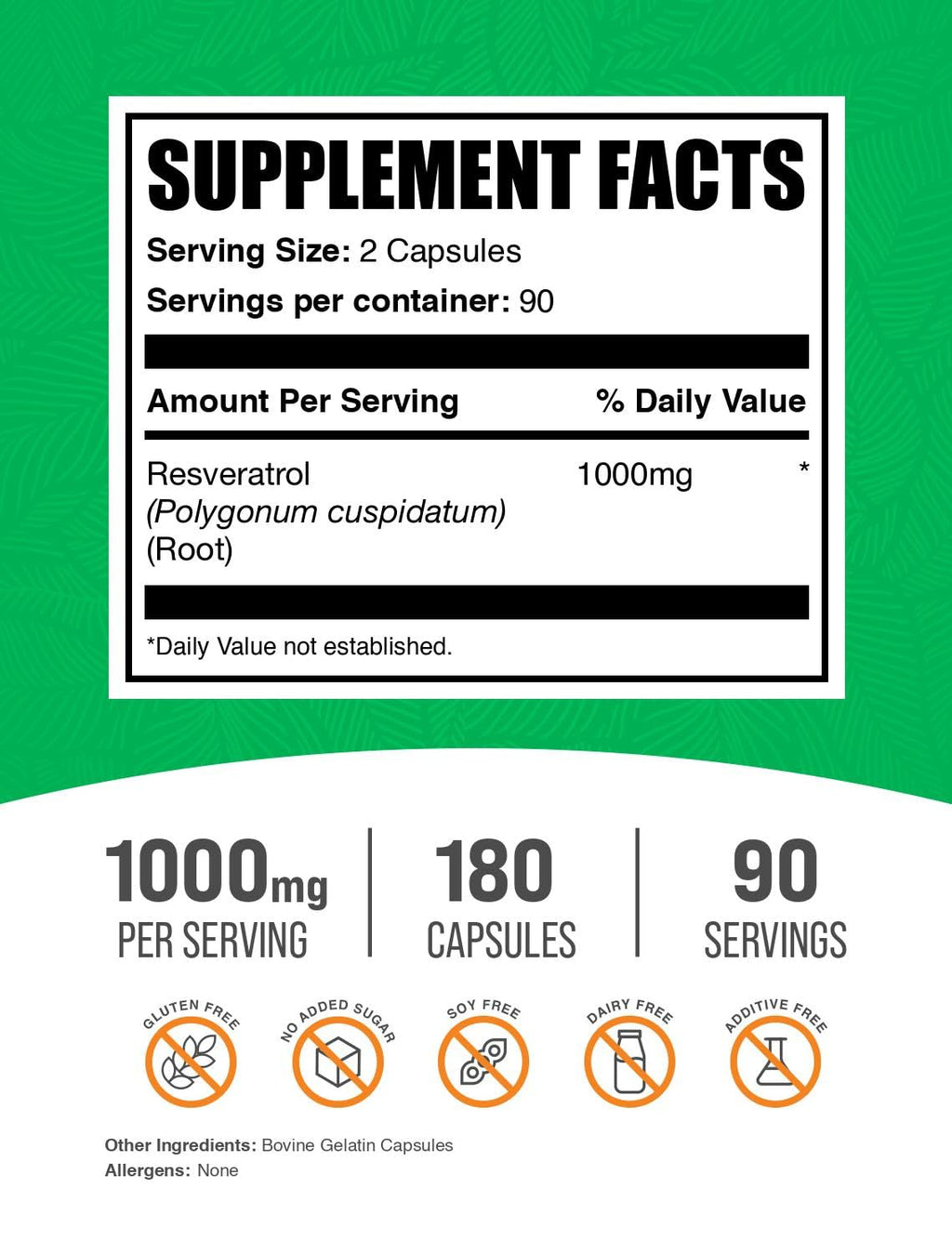 1000 mg Resveratrol for heart health