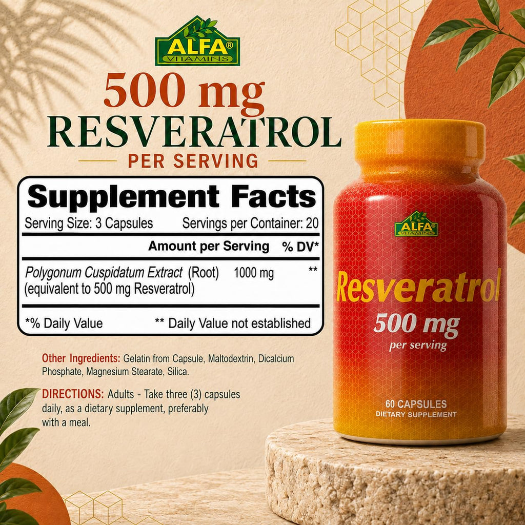 1000 mg Resveratrol for heart health