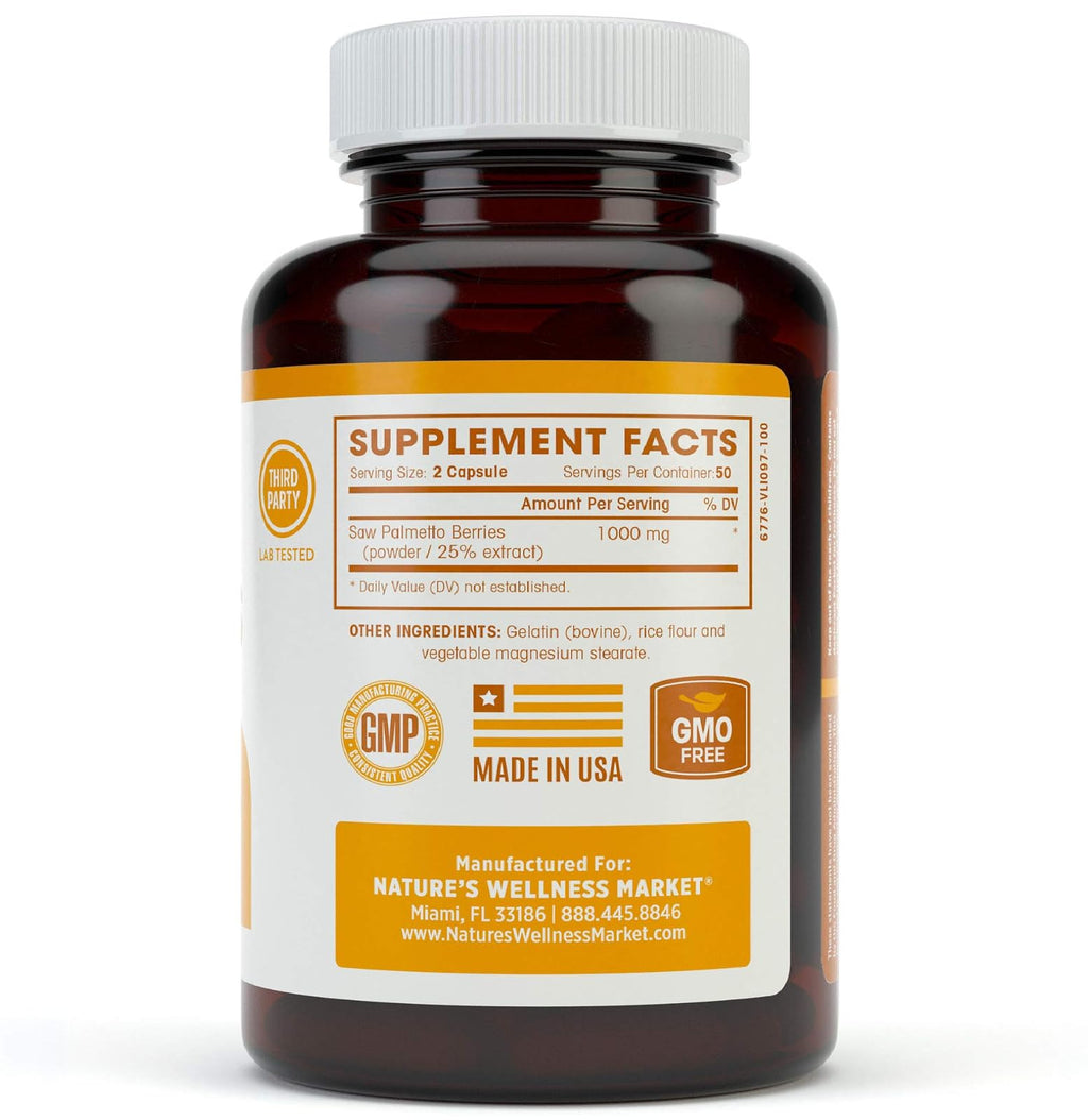 1000 mg saw palmetto dosage