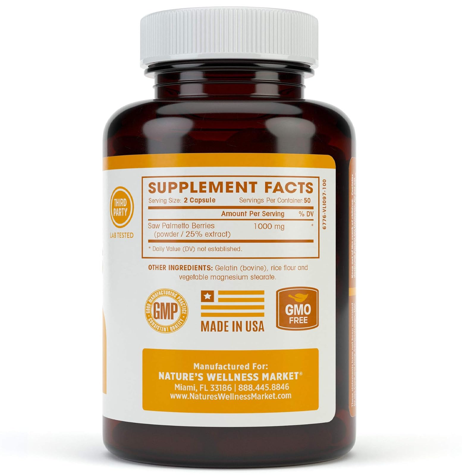 1000 mg saw palmetto dosage