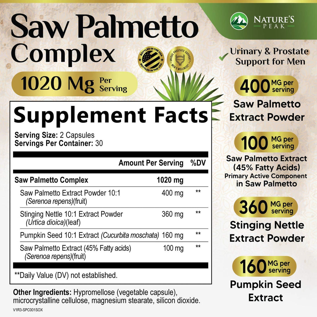 1000 mg Saw Palmetto for men