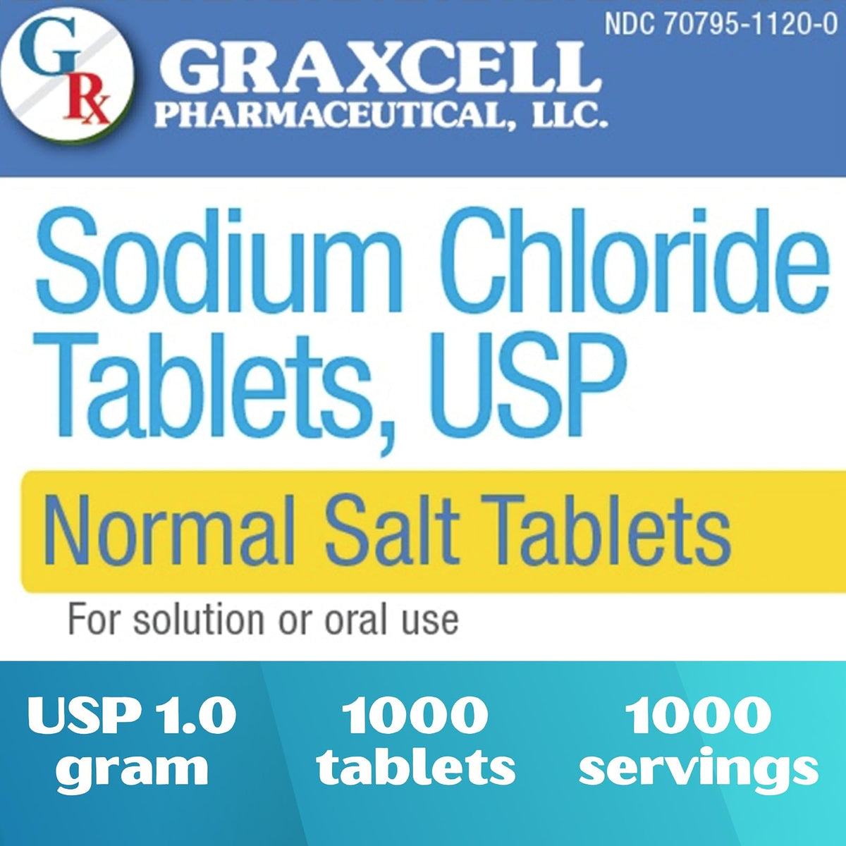 1000 mg Sodium Chloride electrolyte supplement