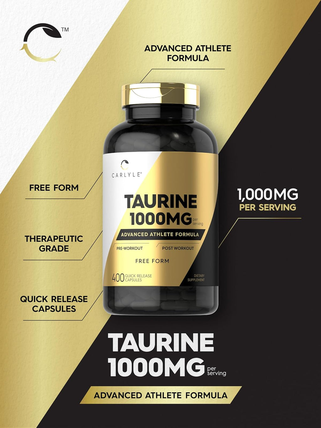 1000 mg taurine for energy