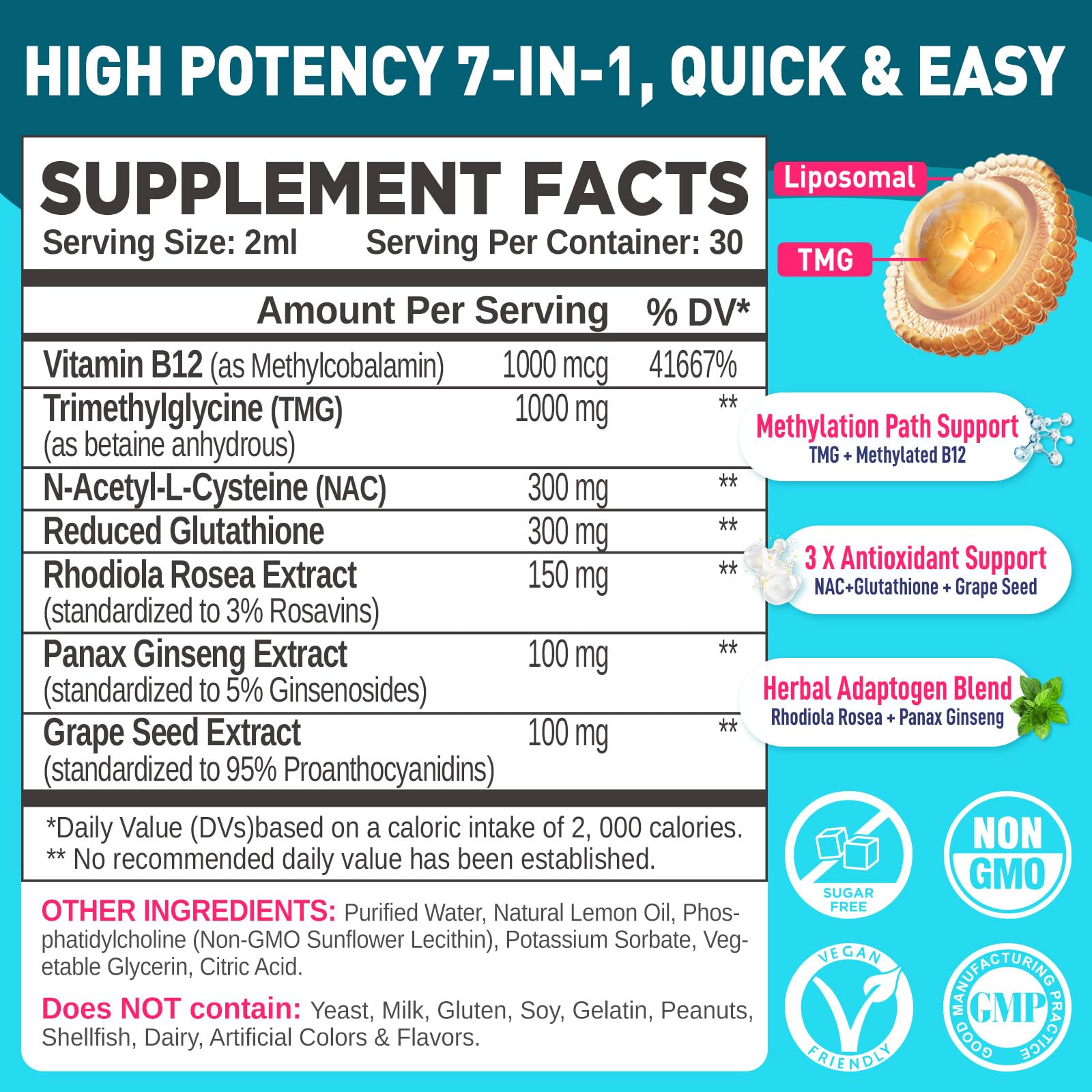 1000 mg TMG multivitamin liquid