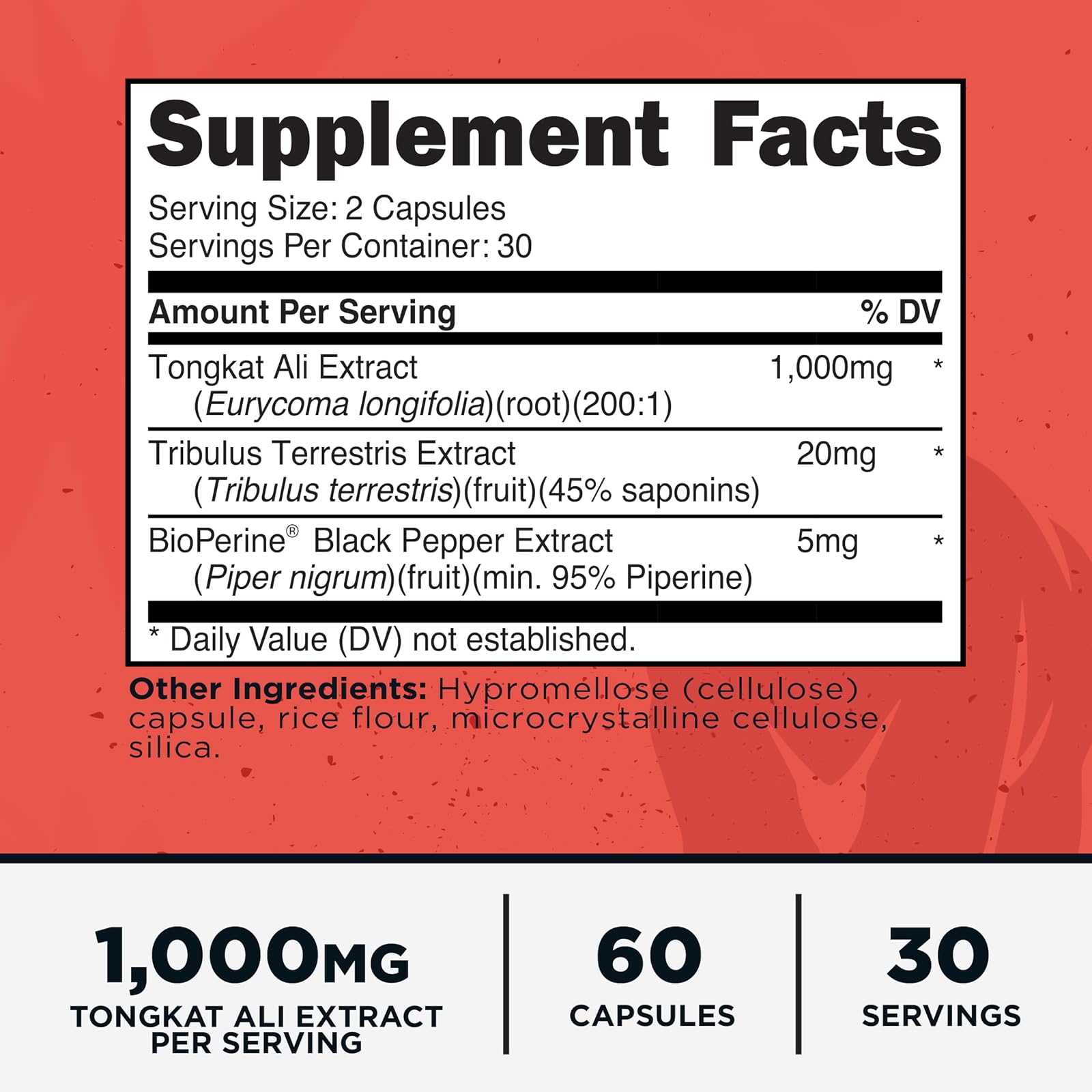 1000 mg Tongkat Ali capsules