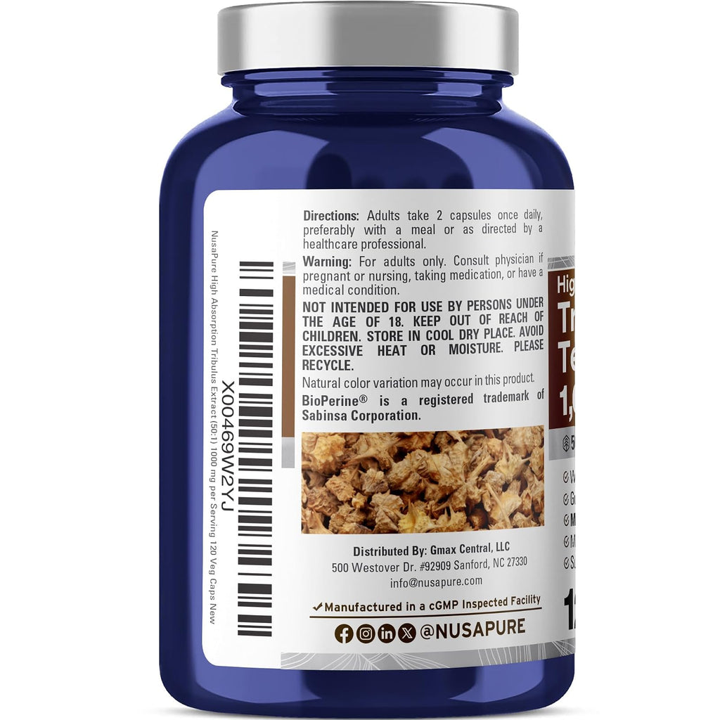 1000 mg Tribulus for vitality