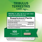 1000 mg Tribulus for vitality