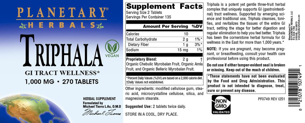 1000 mg triphala for daily health