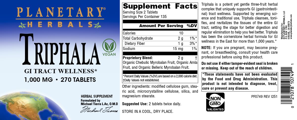 1000 mg triphala for daily health