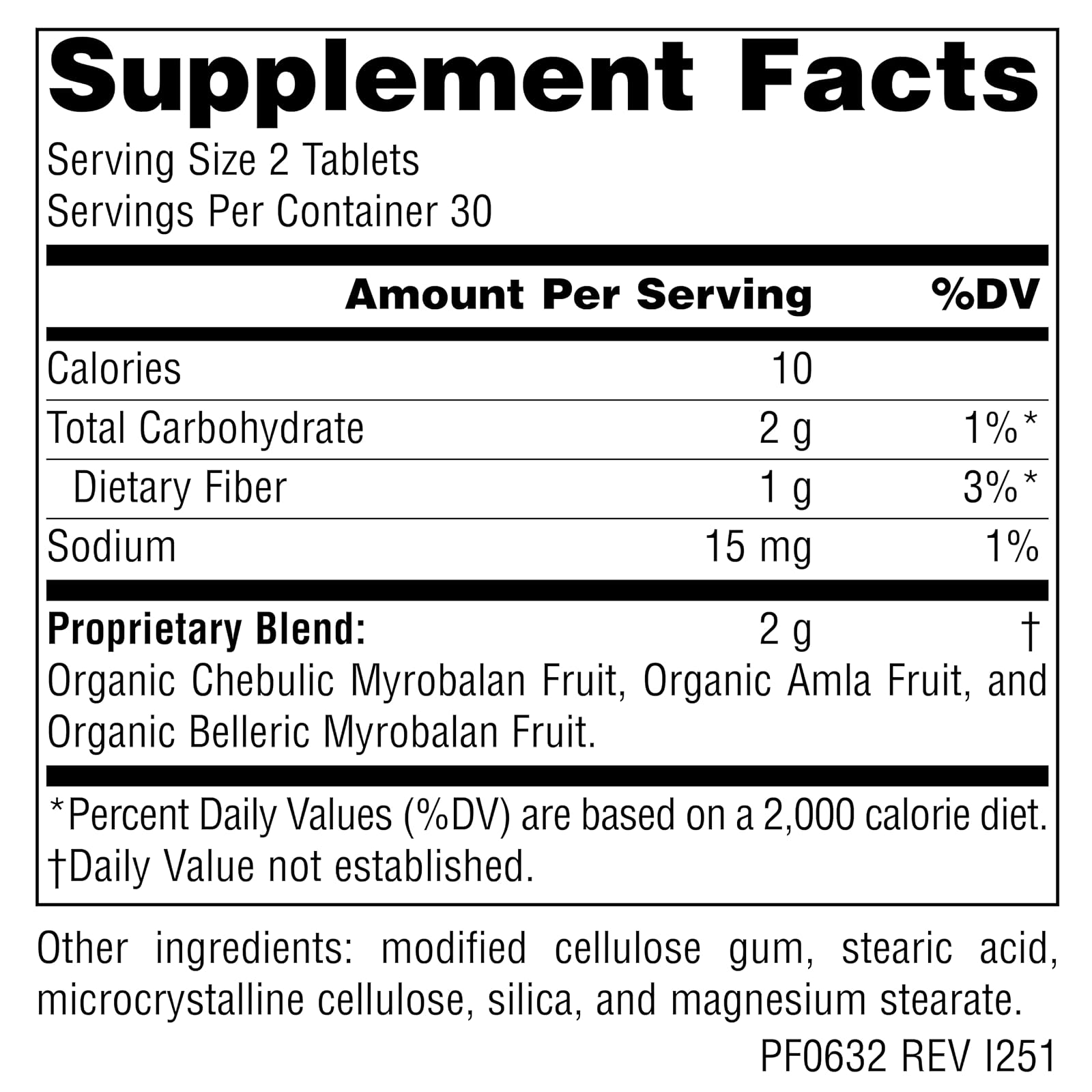 1000 mg Triphala for digestive health