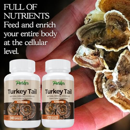 1000 mg turkey tail mushroom capsules