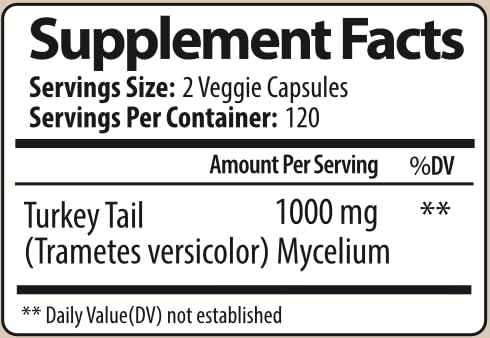 1000 mg turkey tail mushrooms