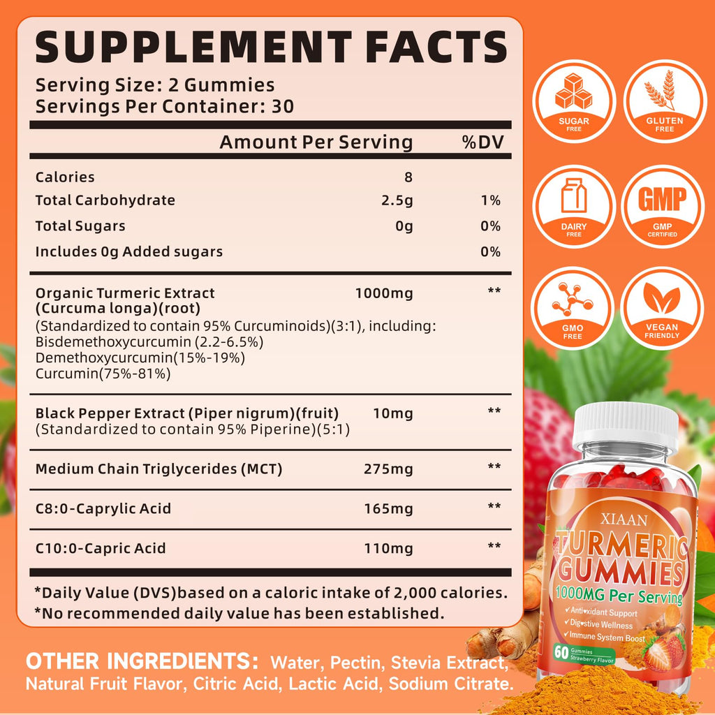 1000 mg turmeric gummies for joint support
