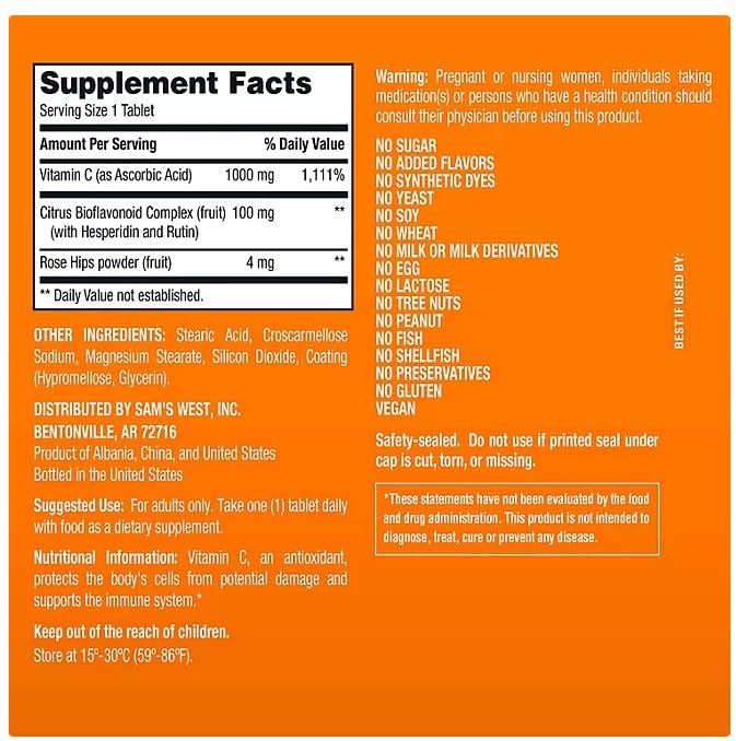 1000 mg Vitamin C supplement