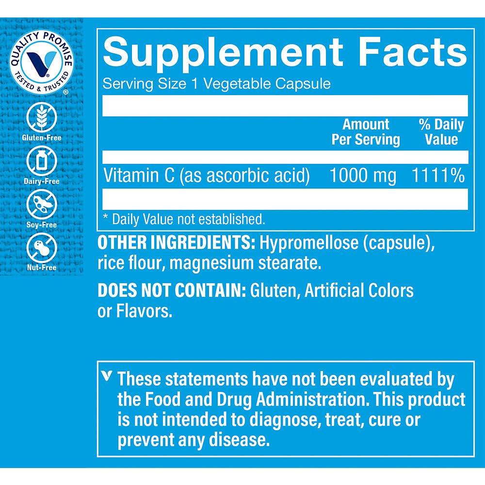 1000 mg vitamin C supplement