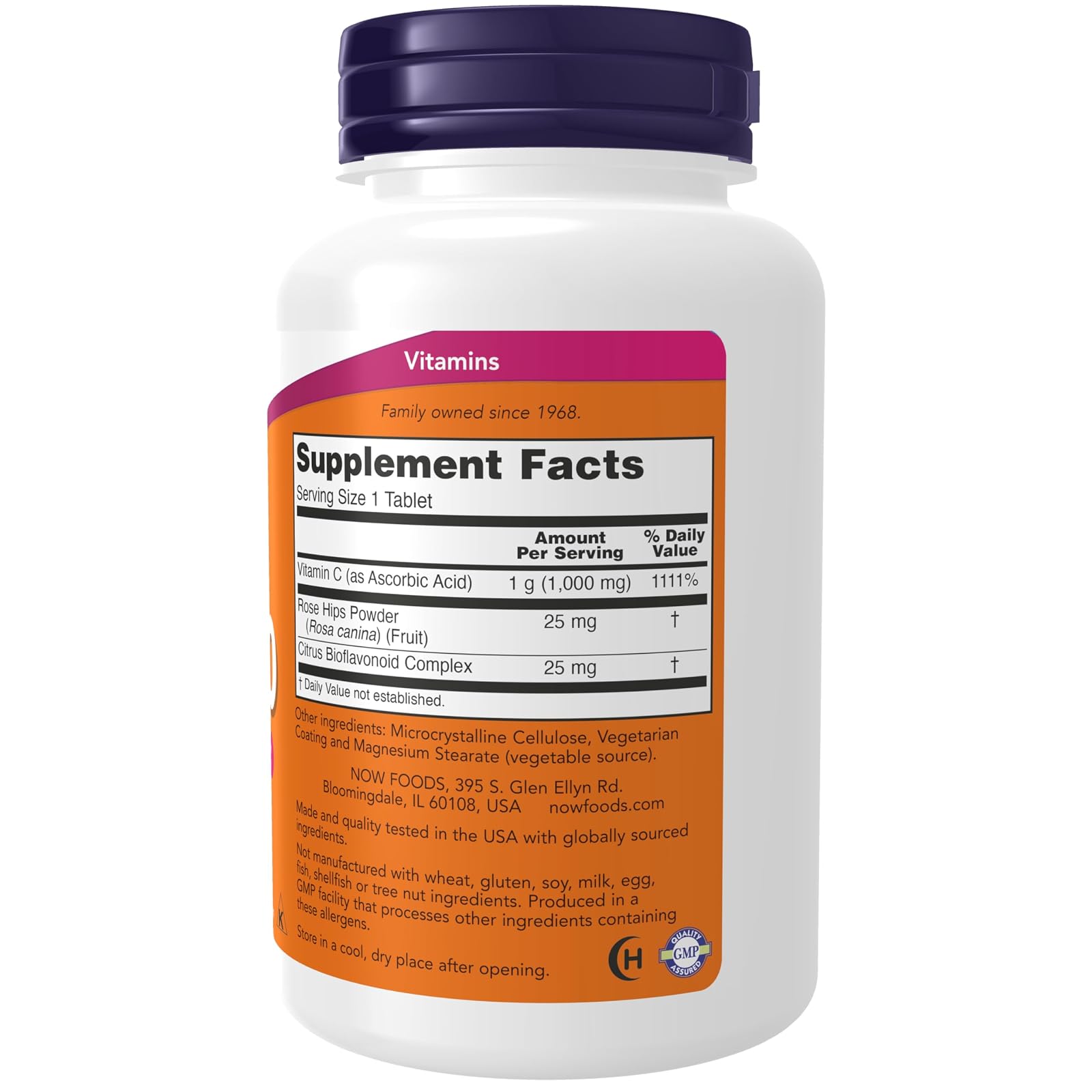 1000 mg vitamin C with rose hips