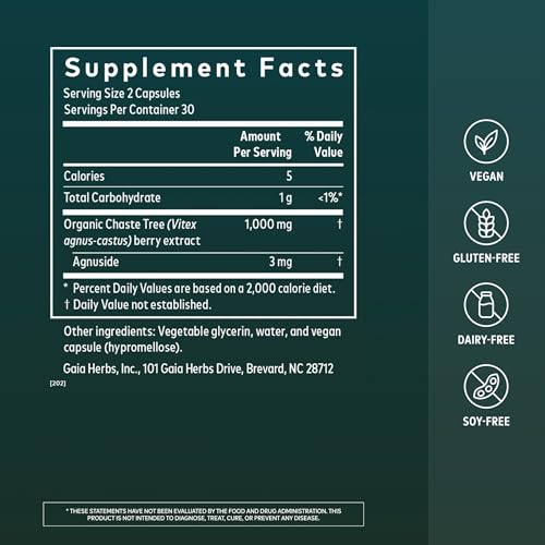 1000 mg Vitex Berry supplement