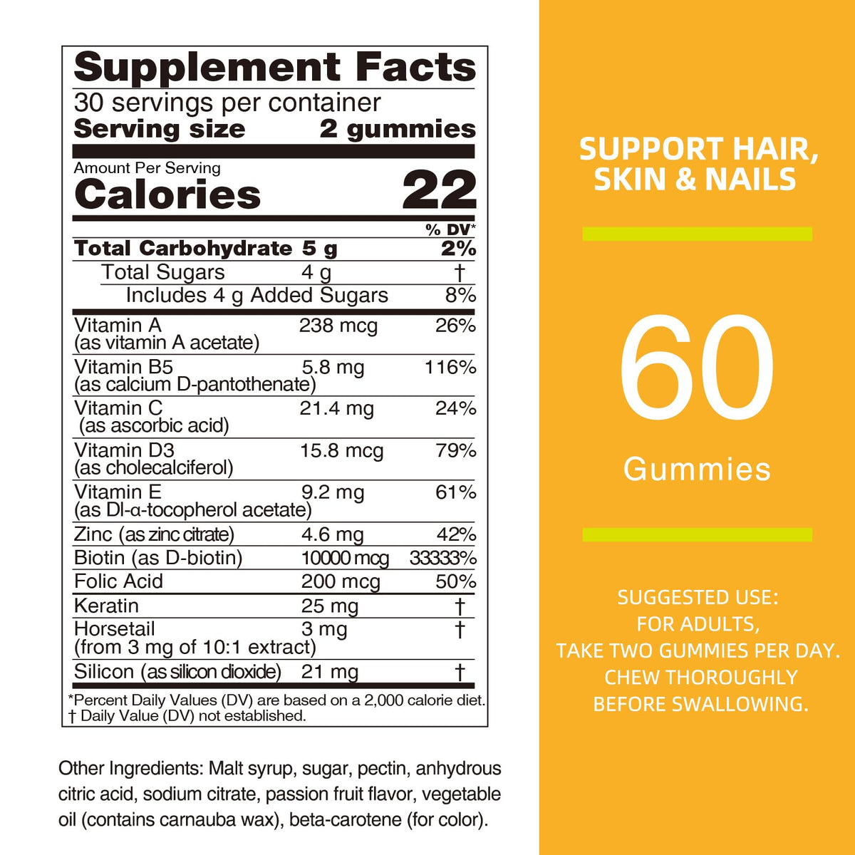 10000 mcg biotin gummies for nails