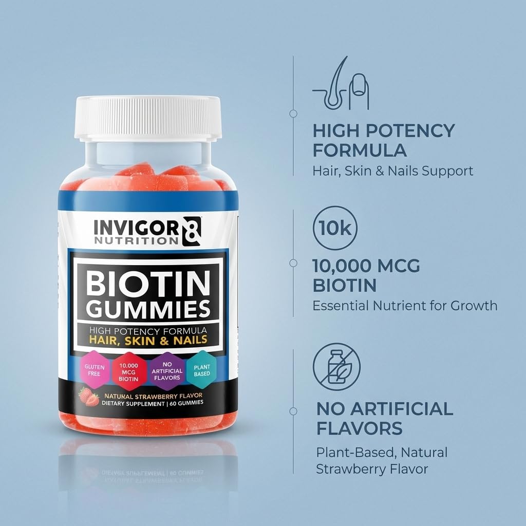 10000 mcg biotin gummies for nails