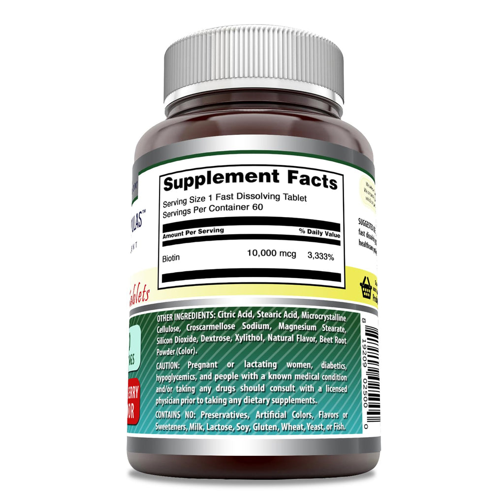 10000 mcg biotin tablets for hair