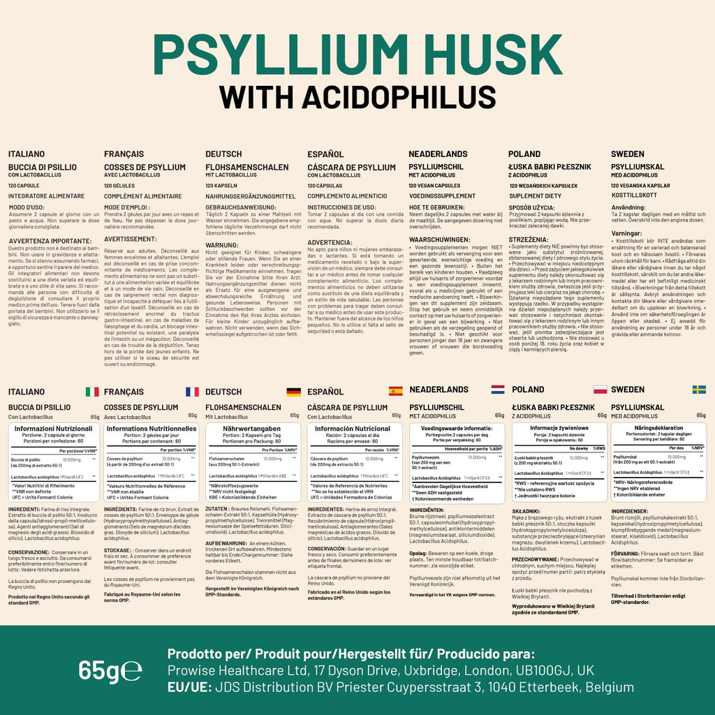 10000 mg psyllium husk capsules