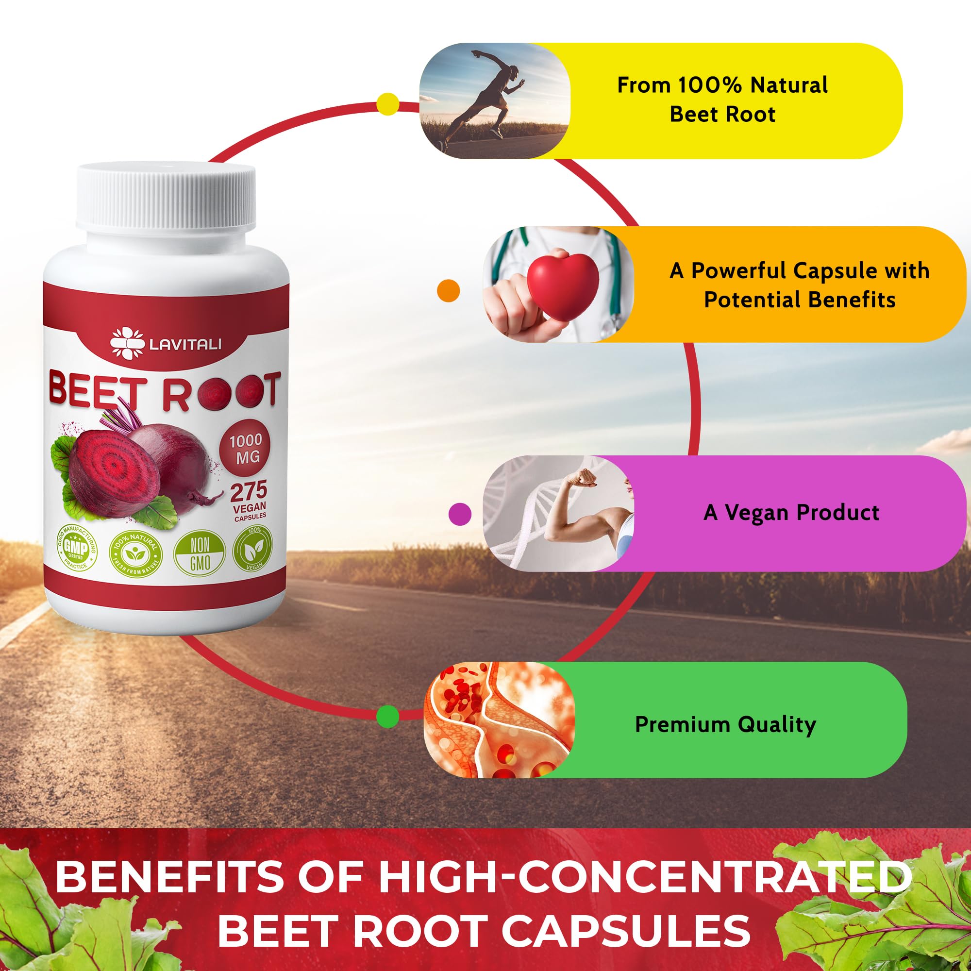 1000mg beet root capsules for health