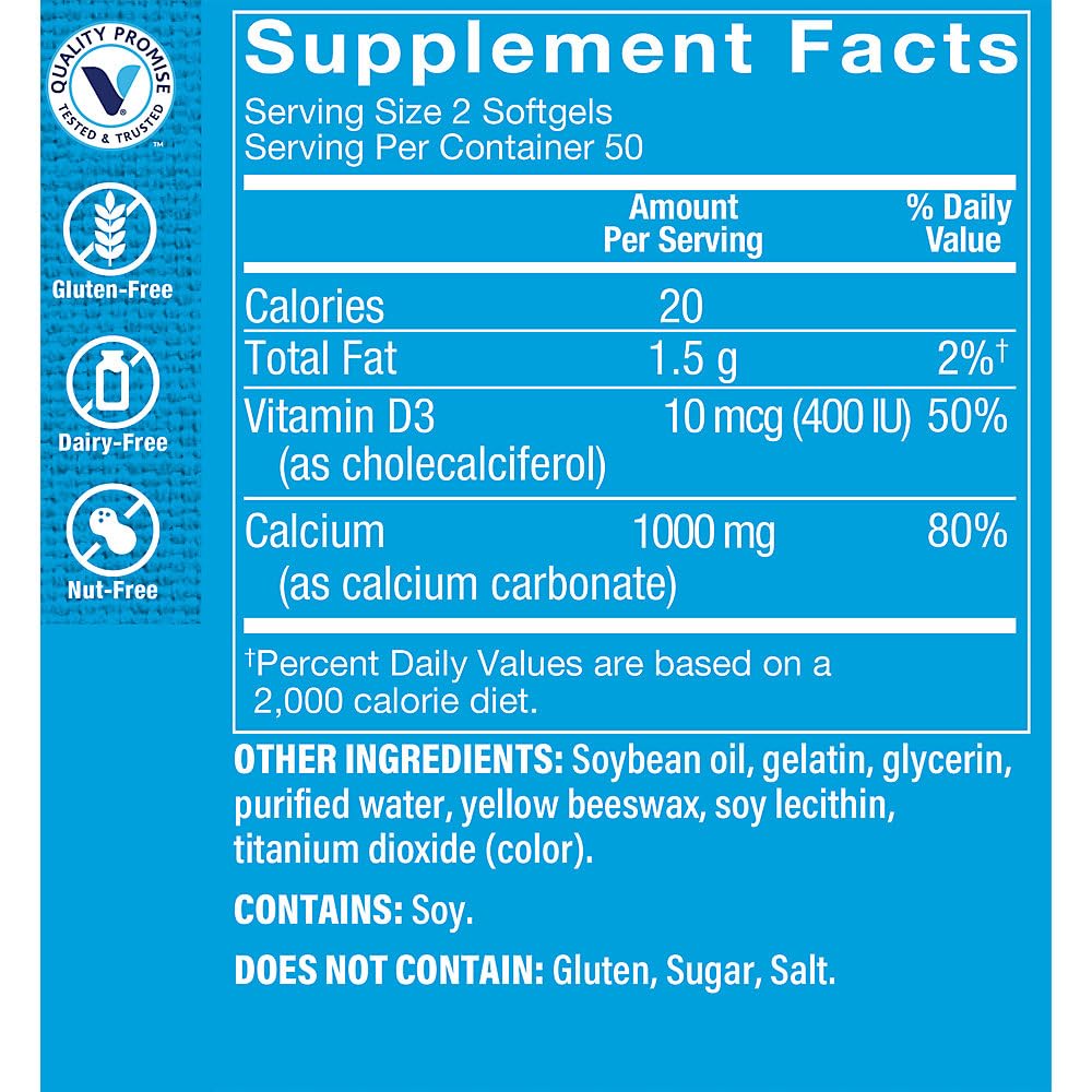 1000mg calcium softgels for health