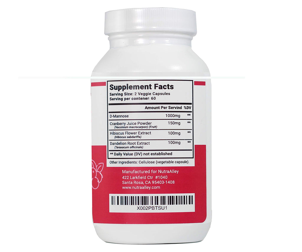 1000mg D Mannose with hibiscus extract