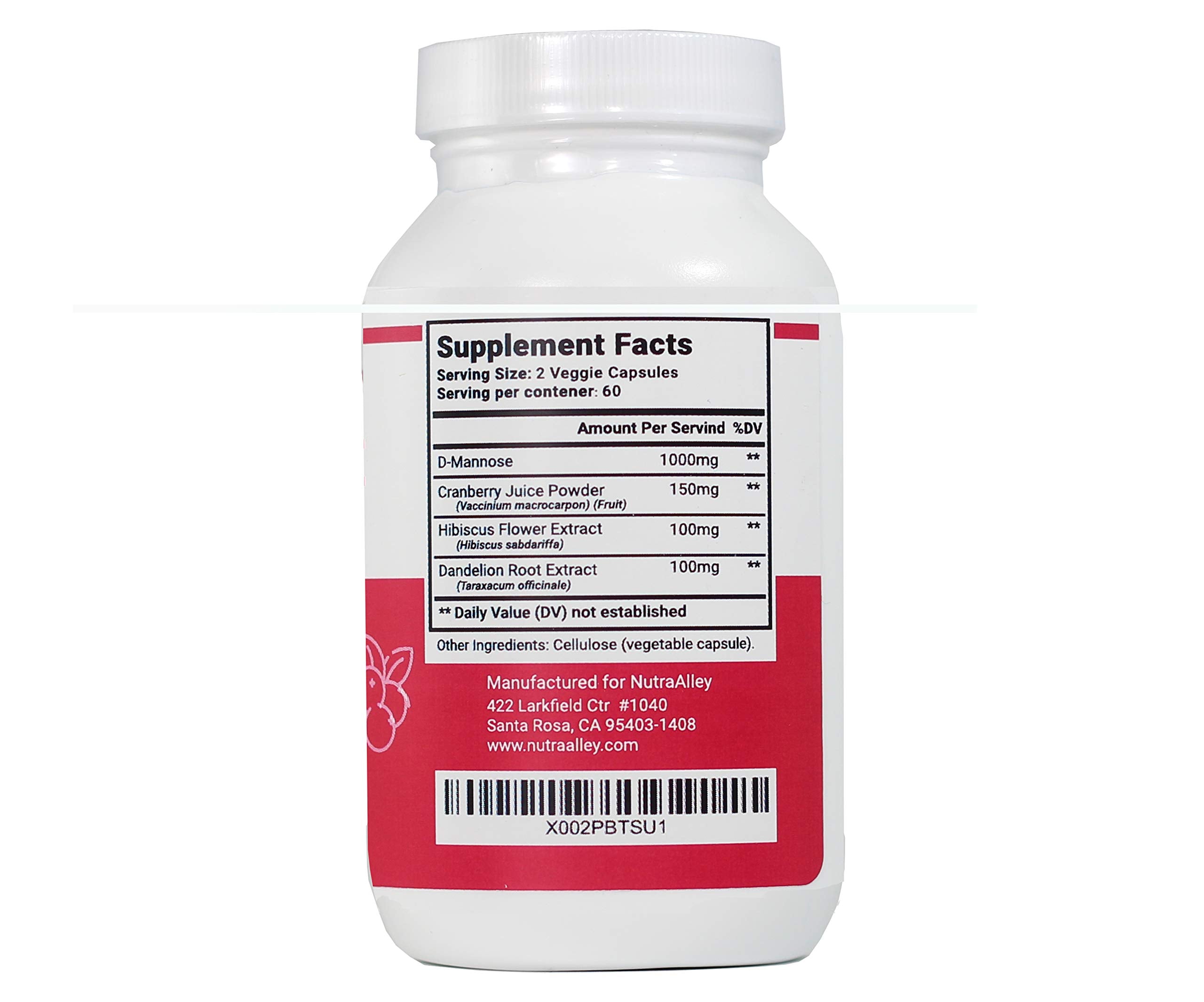 1000mg D Mannose with hibiscus extract