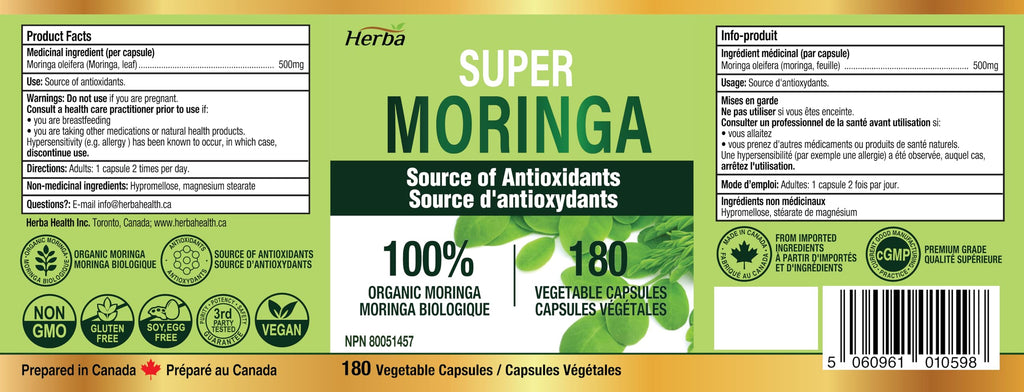 1000mg daily dose moringa capsules