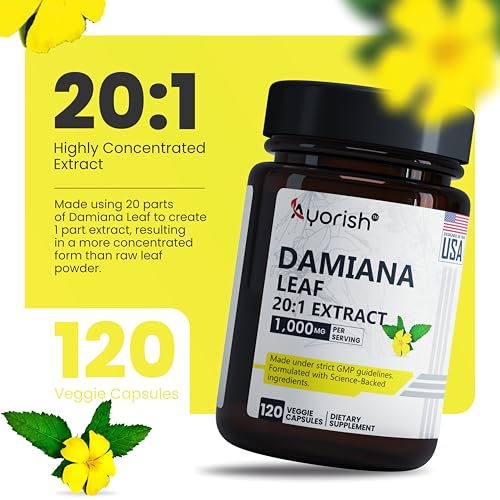 1000mg damiana capsules for stress relief
